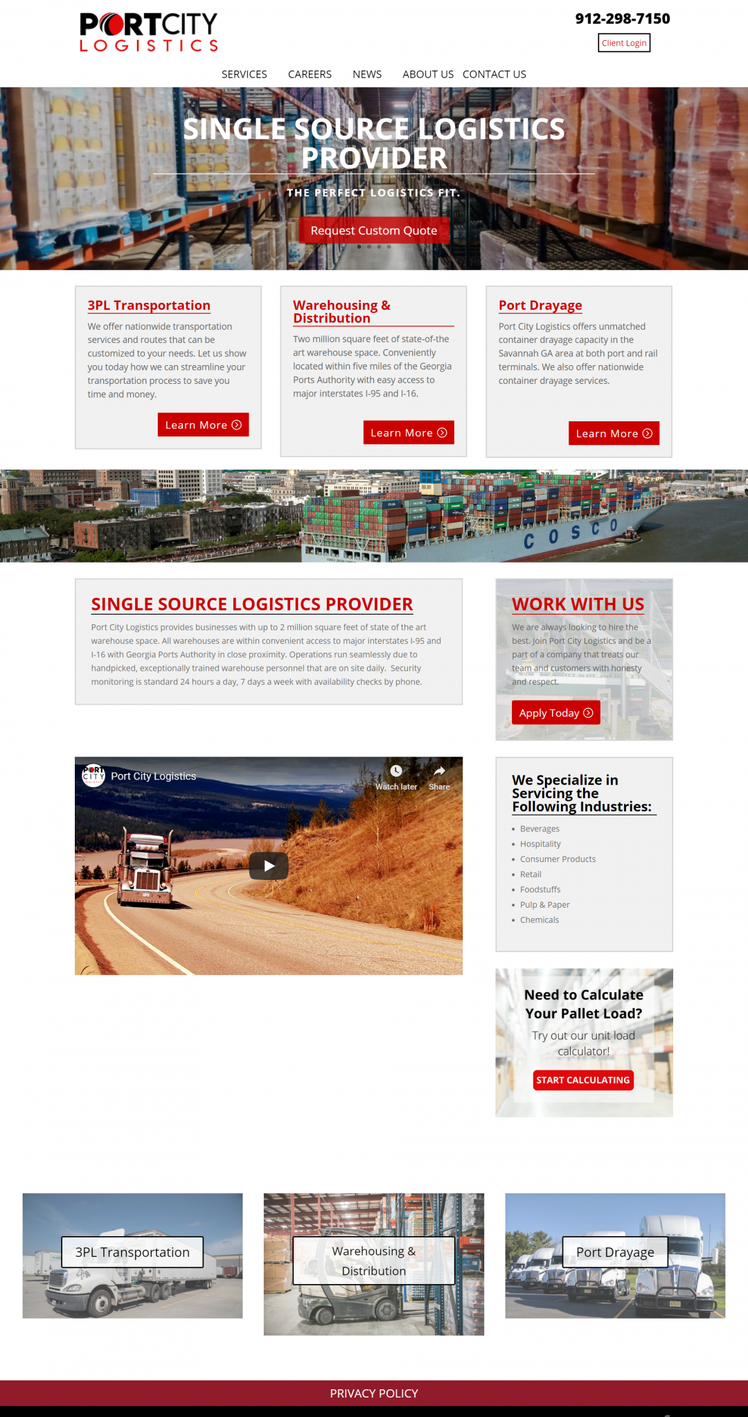 Logistics Industry Website - United WebWorks